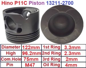 Piston-Hino P11C - MTT AUTO PARTS SDN BHD