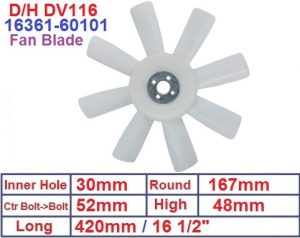 Fan Blade-Daihatsu DV116 / Toyota - MTT AUTO PARTS SDN BHD