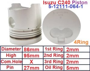 Piston-Isuzu C240 4Ring - MTT AUTO PARTS SDN BHD