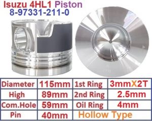 Piston-Isuzu 4HL1 - MTT AUTO PARTS SDN BHD