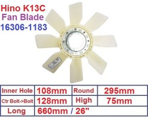 Fan Blade-Hino K13C F20C - MTT AUTO PARTS SDN BHD