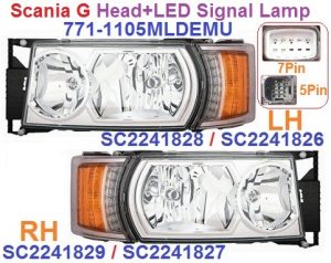 Scania G Series Head Lamp+LED Signal Lamp - MTT AUTO PARTS SDN BHD