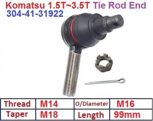 Tie Rod End-Komatsu 1.5T~3.5T - MTT AUTO PARTS SDN BHD