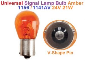 Signal Lamp Bulb Amber-Universal [ V-Shape Pin ] - MTT AUTO PARTS SDN BHD