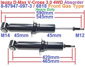 Absorber-Isuzu D-Max 3 4WD [ Frt ] - MTT AUTO PARTS SDN BHD