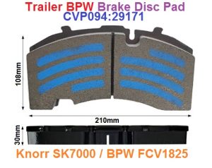 Brake Disc Pad-Trailer BPW - MTT AUTO PARTS SDN BHD