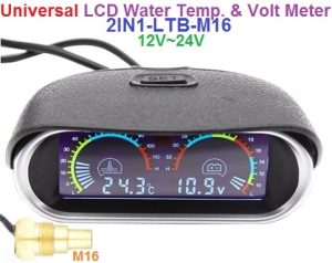LCD Water Temperature+Volt Meter Gauge-M16 - MTT AUTO PARTS SDN BHD